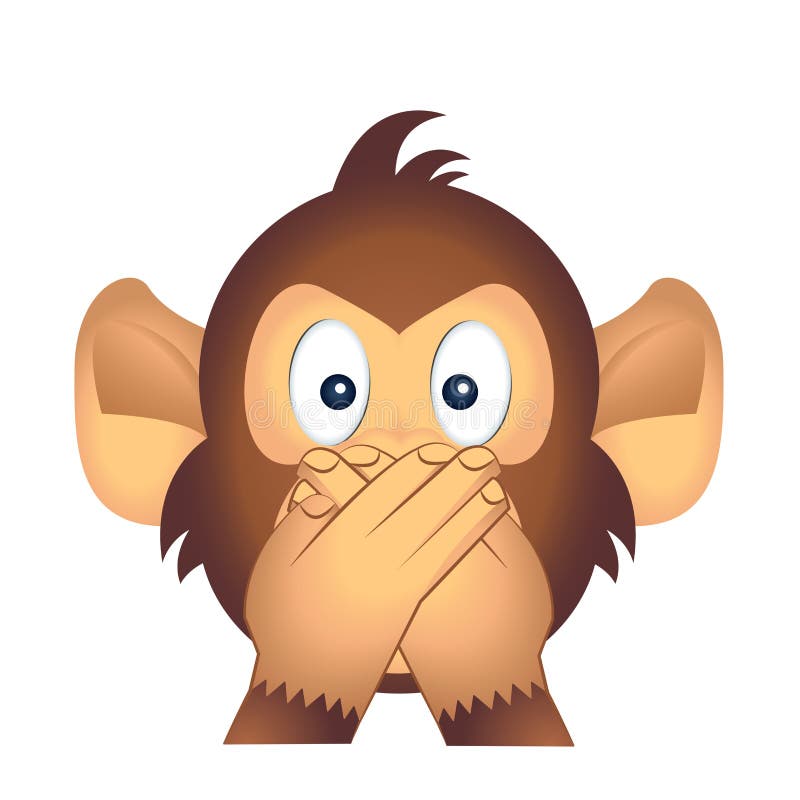 Cute Monkey Emoji stock vector. Illustration of symbol - 194407258