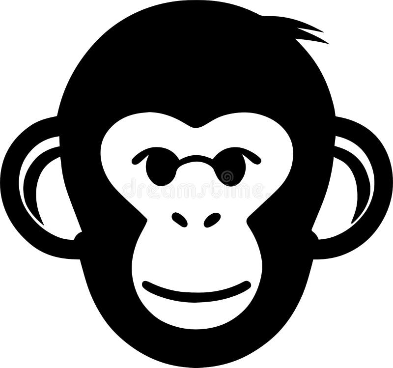 Cute Monkey Face Mascot stock vector. Illustration of nature - 267871755