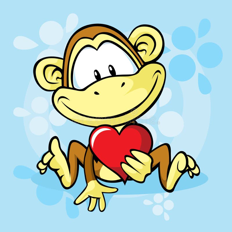 Monkey Heart stock illustration. Illustration of heart - 23244919