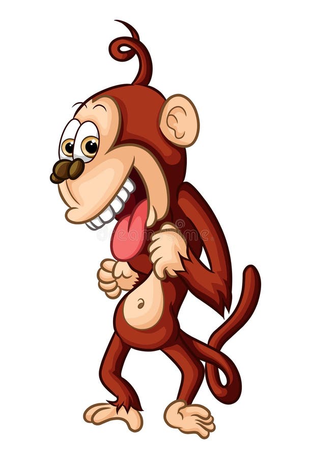 Funny Ugly Monkey Cartoon