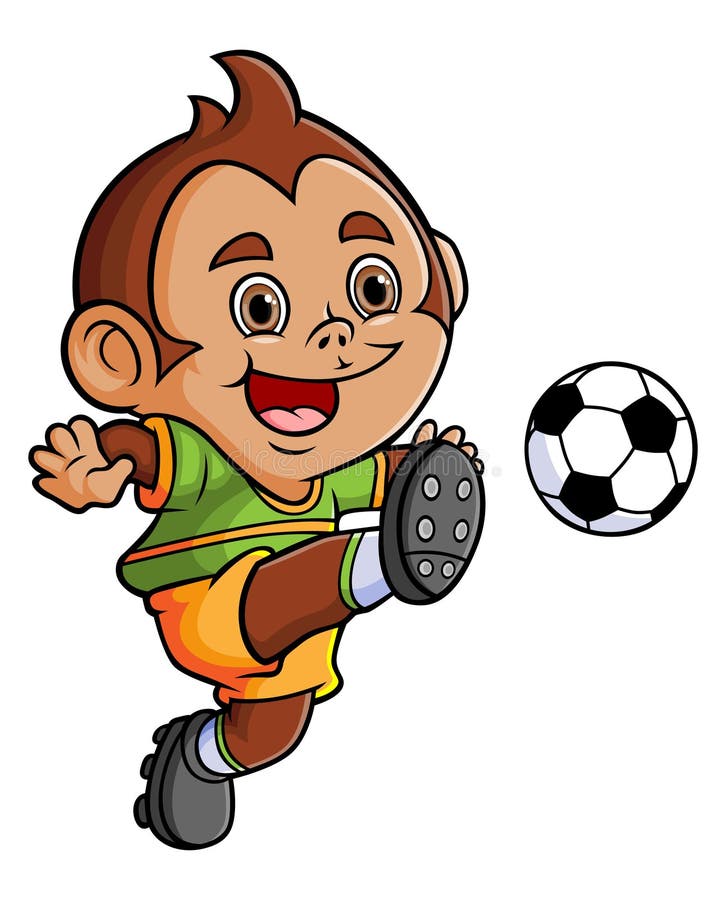 Monkey Football Player Stock Illustrations – 134 Monkey Football Player ...