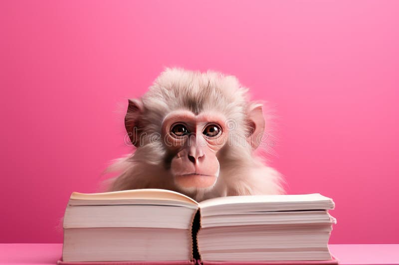 Monkey Holding Books Stock Illustrations – 20 Monkey Holding Books ...