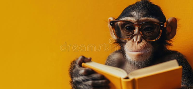 Reading Monkey Glasses No Ai Stock Photos - Free & Royalty-Free Stock Photos from Dreamstime