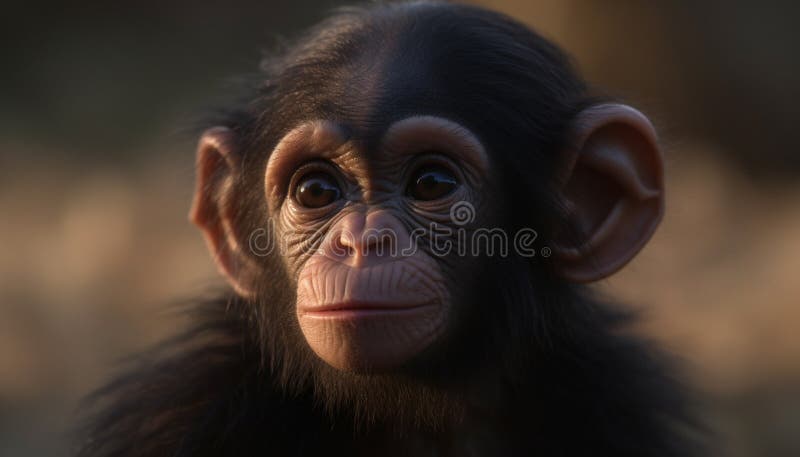 Cute Monkey in the Wild, Staring at Camera, Surrounded by Nature ...