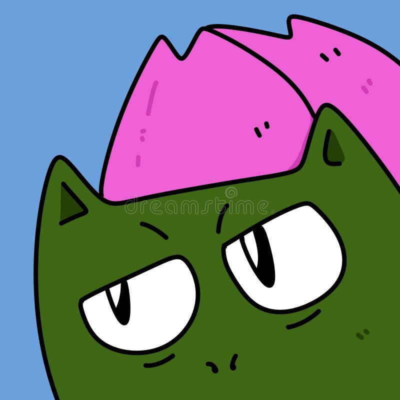 Cute Monster Cartoon on Blue Background Stock Illustration ...