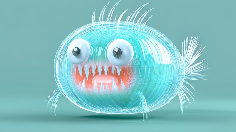 Cute Monster Design, 3D Render Stock Illustration - Illustration of ...