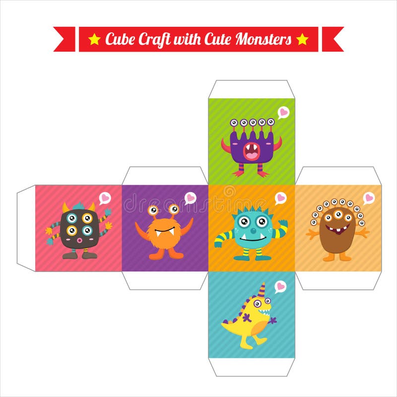 Cube Monsters / Robots stock vector. Illustration of bite - 32754852