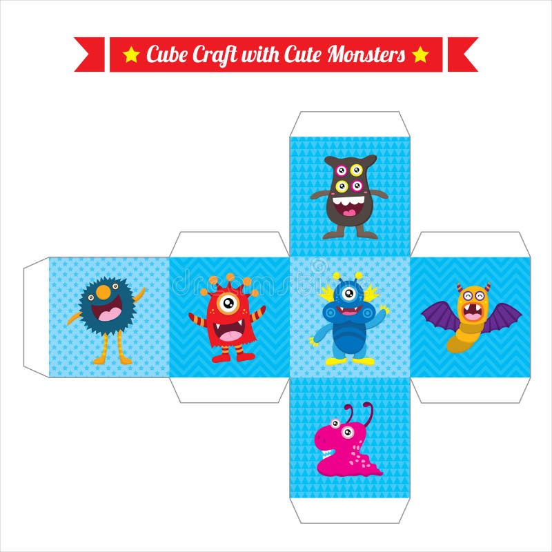 Cute monster game cube stock vector. Illustration of aliens - 73665285