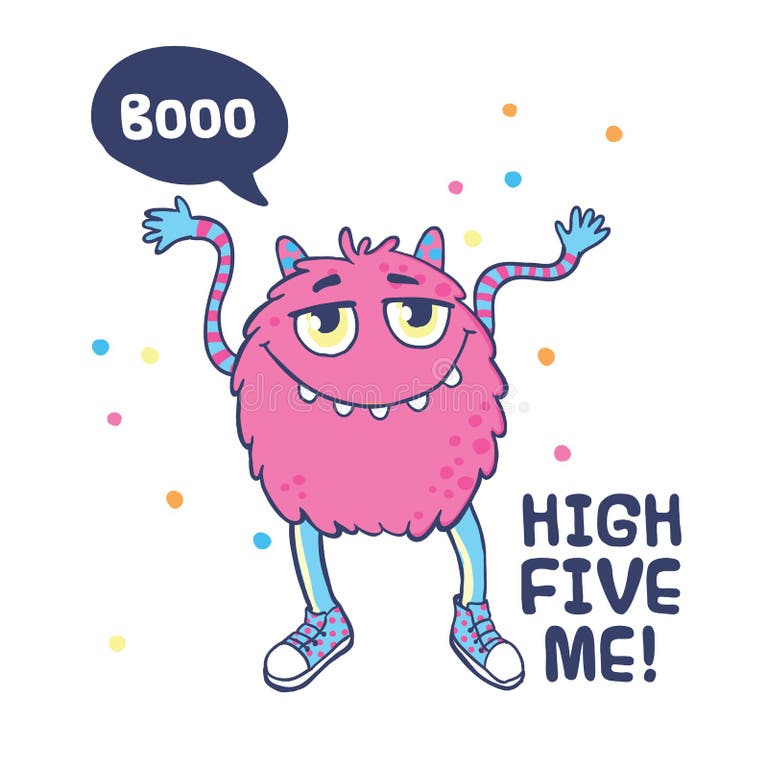 Cute monster illustration. stock vector. Illustration of artwork - 79809227