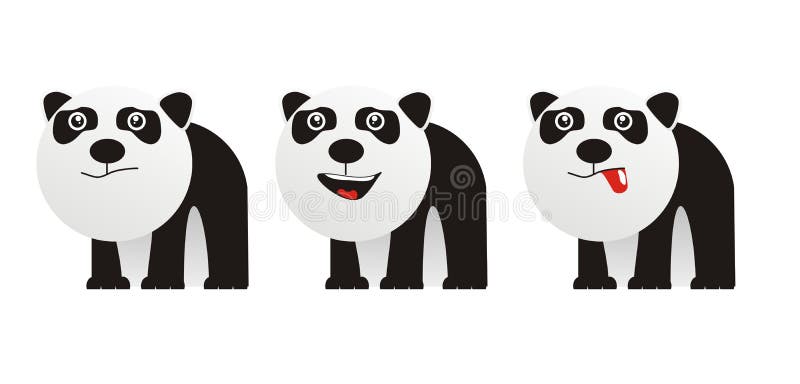 Cute monster panda stock vector. Illustration of resizeable - 32244961