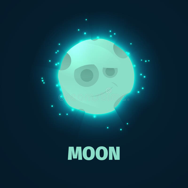 Cute moon smiling icon stock vector. Illustration of vector - 78341109