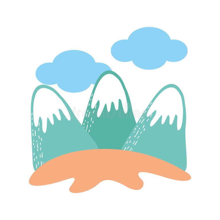 Cute Mountains Design. Vector Stock Vector - Illustration of graphic ...