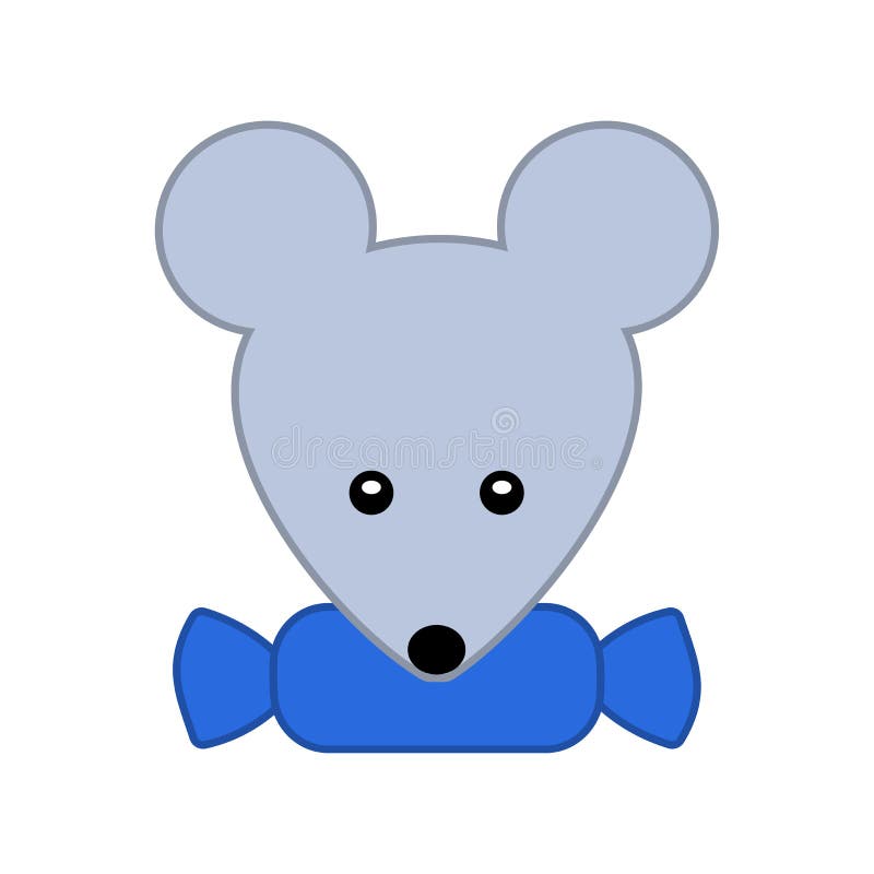 Cute Mouse with a Candy. Baby Animal Cartoon Stock Vector ...