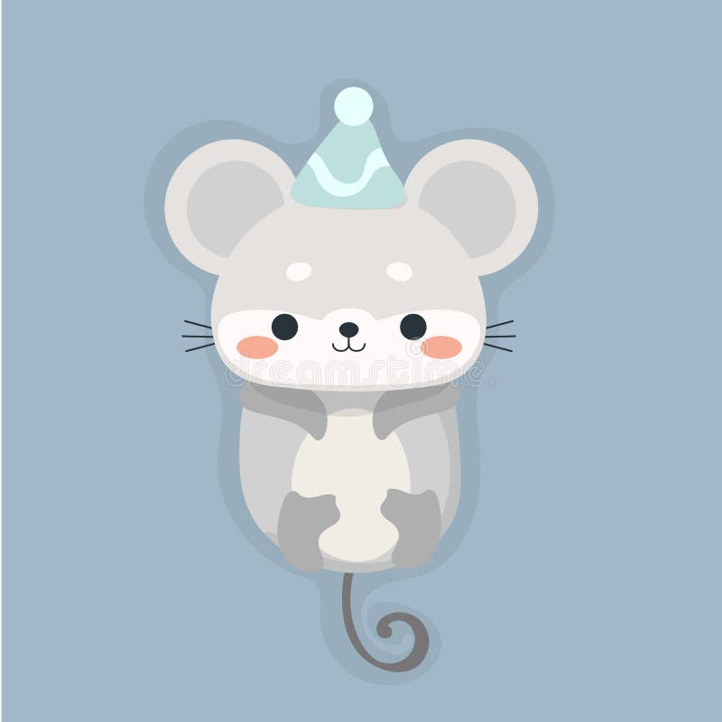 Vector Set of Characters Cute Mouse Stock Vector - Illustration of ...