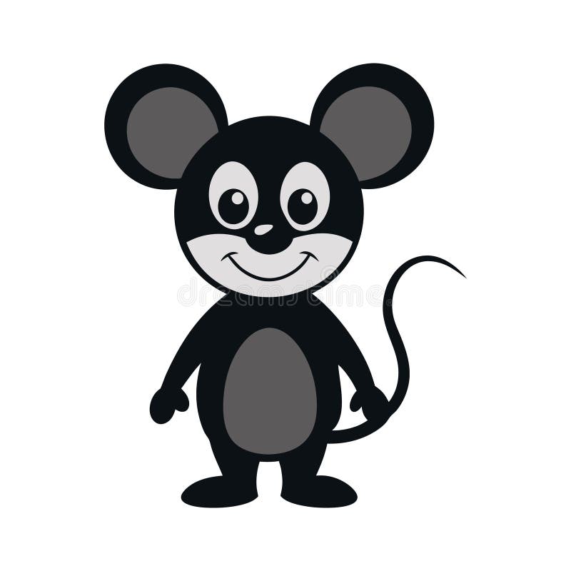 Cute Mouse Cartoon Design New Style Stock Illustration - Illustration ...