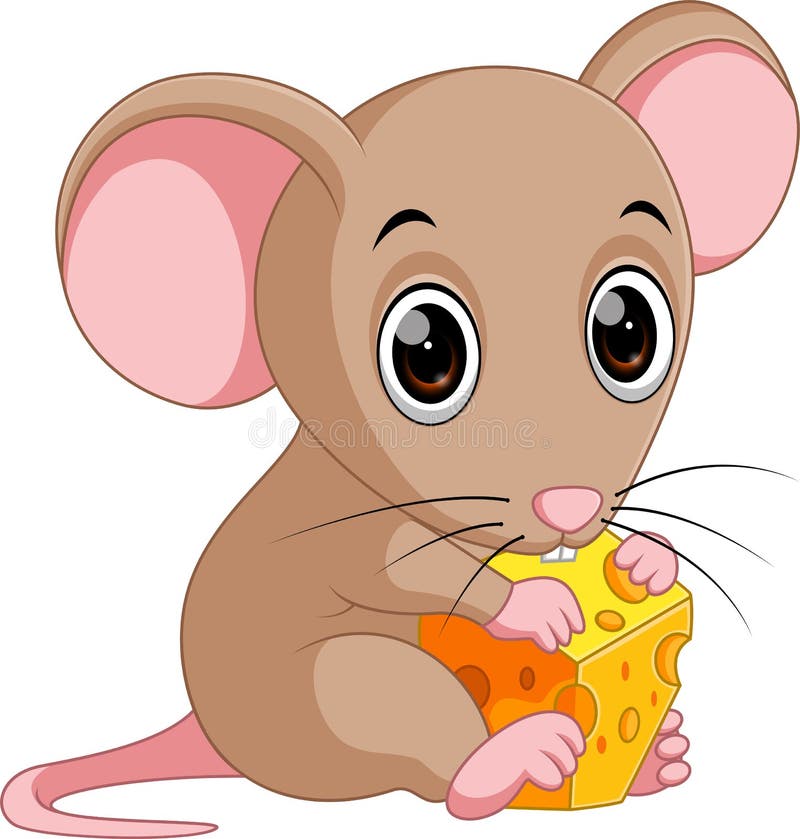 Cute mouse cartoon waving stock vector. Illustration of mouse - 76034700