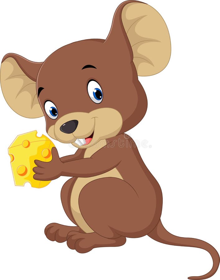 Cute mouse cartoon waving stock vector. Illustration of mouse - 76034700