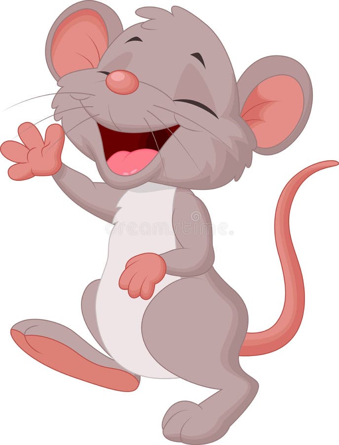 Cute mouse cartoon waving stock vector. Illustration of cartoon - 45743978