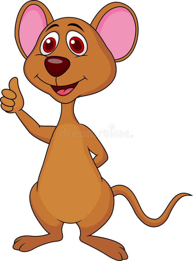 Cute mouse cartoon waving stock vector. Illustration of cartoon - 45743978