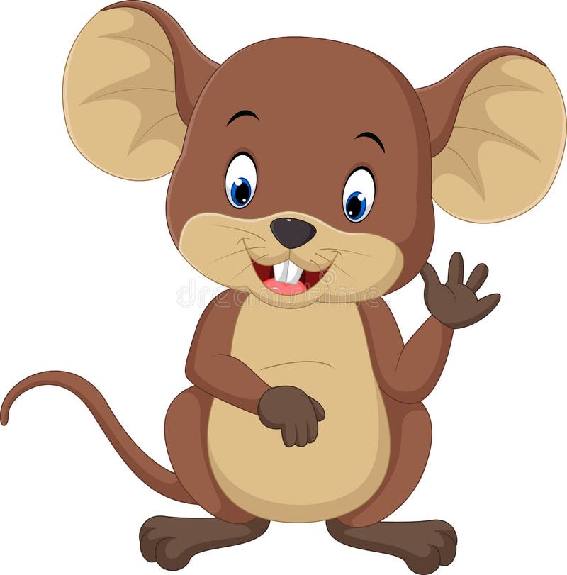 Cartoon mouse waving hand stock vector. Illustration of character ...