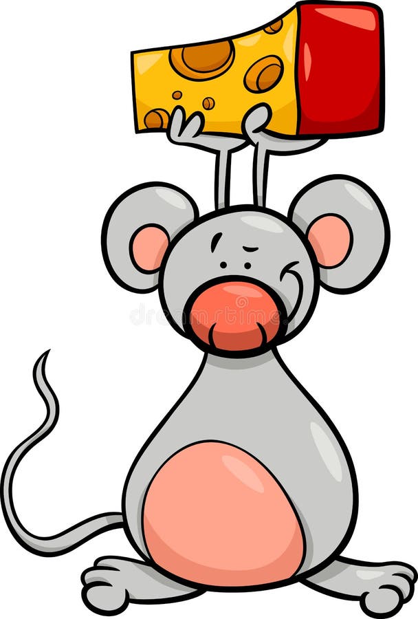 Cute Mouse with Cheese Cartoon Stock Vector - Illustration of graphic ...