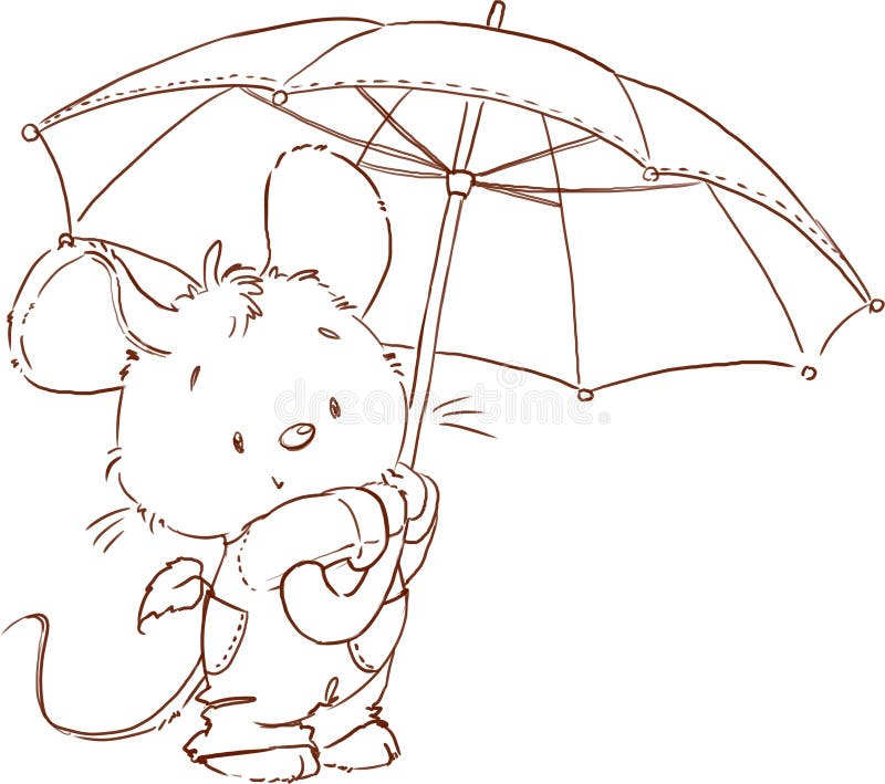 One Little Mouse Coloring Pages