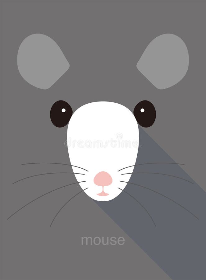 Cute Mouse Face Icon, Vector Illustration Stock Vector - Illustration ...