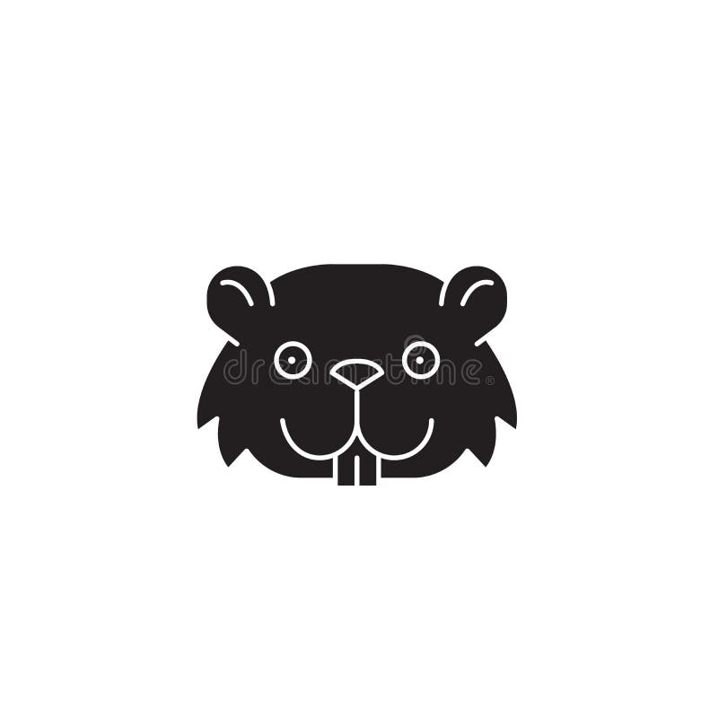Mouse Head Line Icon Concept. Mouse Head Flat Vector Symbol, Sign ...
