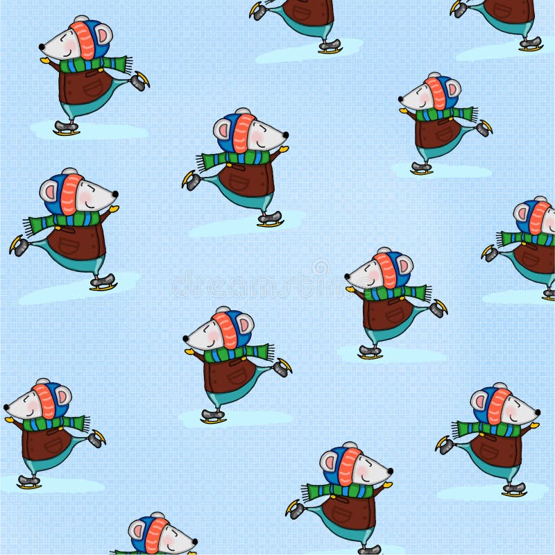 Cute Mouse Cartoon Skating Stock Illustrations – 188 Cute Mouse Cartoon ...