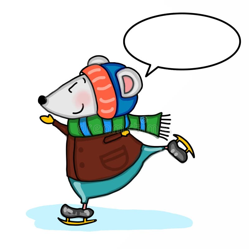 Cute Mouse Cartoon Skating Stock Illustrations – 194 Cute Mouse Cartoon ...