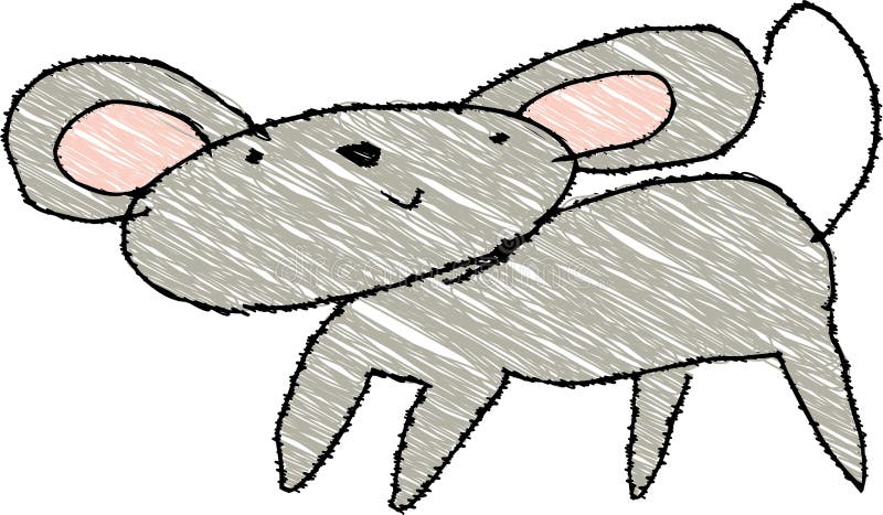 Cute Mouse Like a Childs Graffiti Stock Vector - Illustration of drawn ...