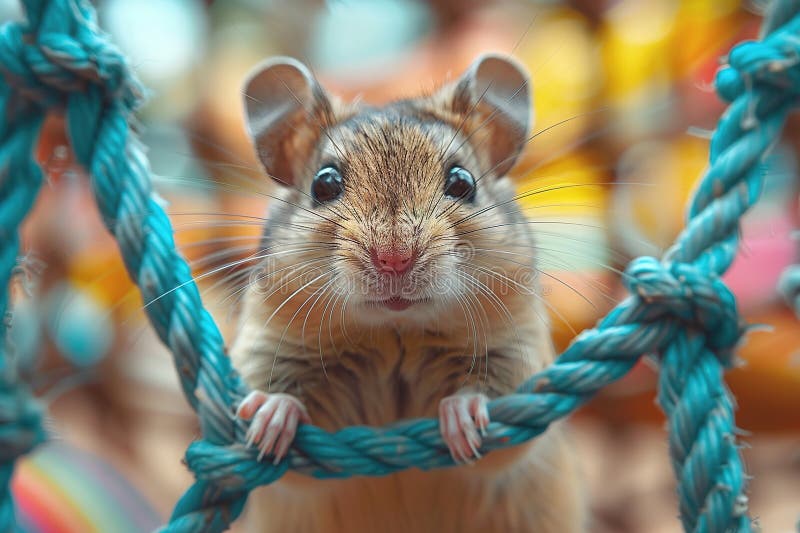 Cute Mouse Looking at the Camera Stock Illustration - Illustration of ...