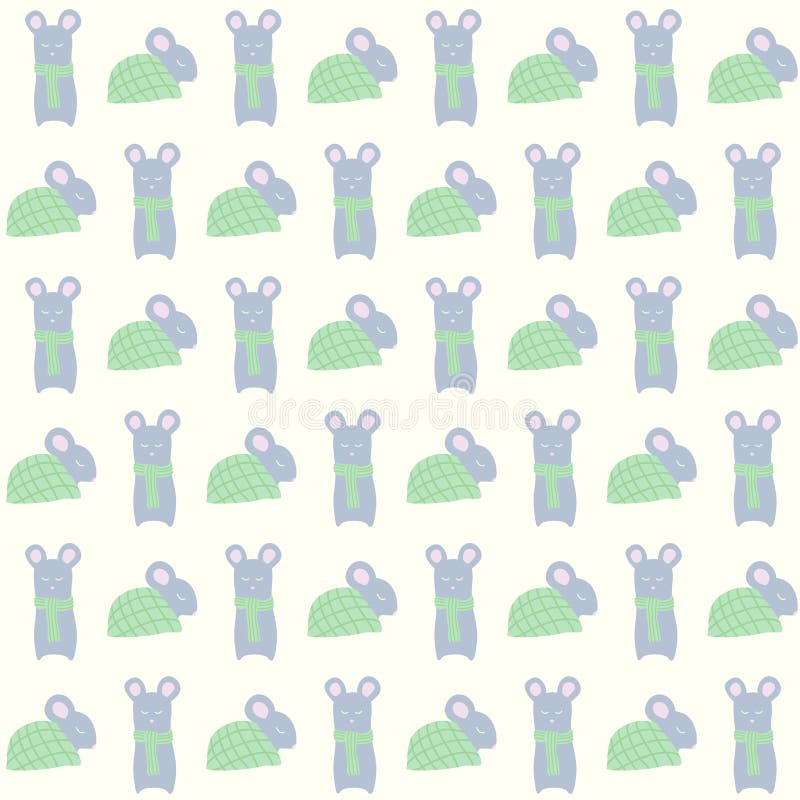 Cute Mouse Seamless Pattern Vector Stock Vector - Illustration of ...