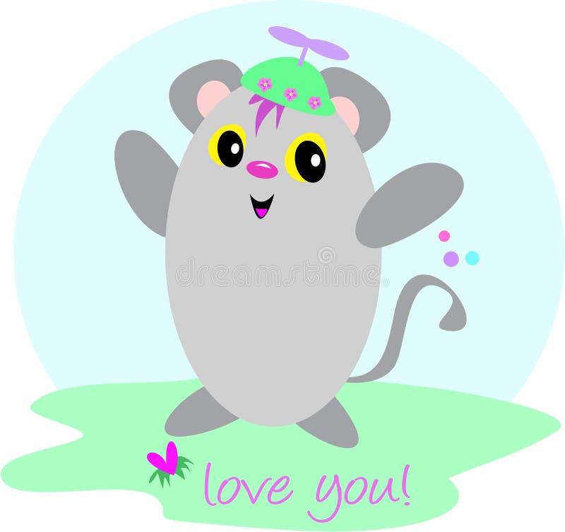 Mouse Love Sweets stock vector. Illustration of layers - 21827711
