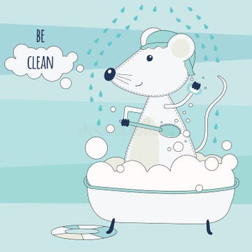 Cartoon Mouse Washing Stock Illustrations – 42 Cartoon Mouse Washing ...
