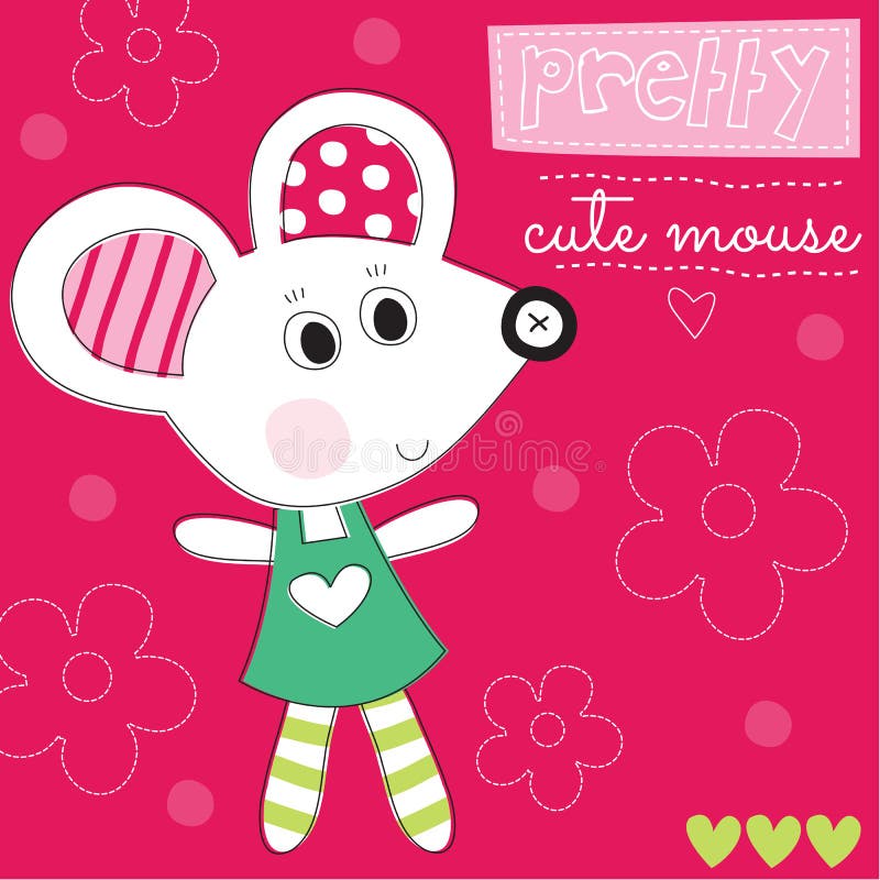 Cute Mouse Vector Illustration Stock Vector - Illustration of mouse ...