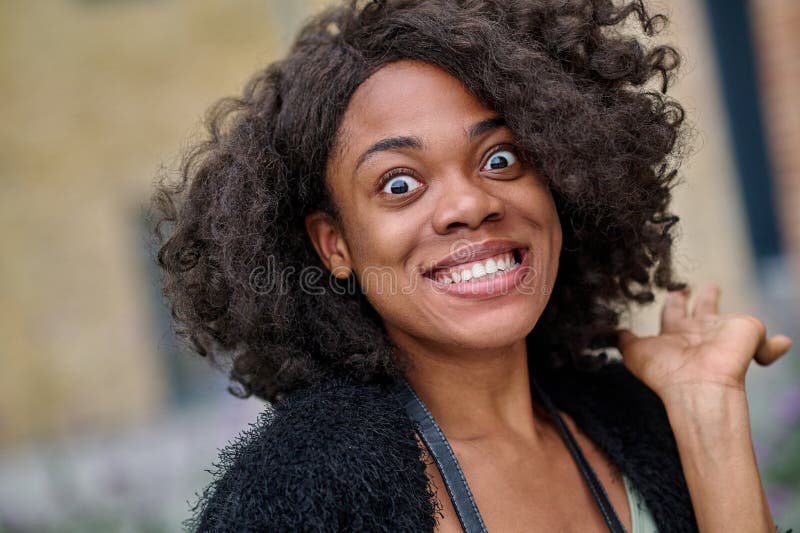 Cute Mulatta Makikg Big Eyes and Looking Cute Stock Image - Image of ...