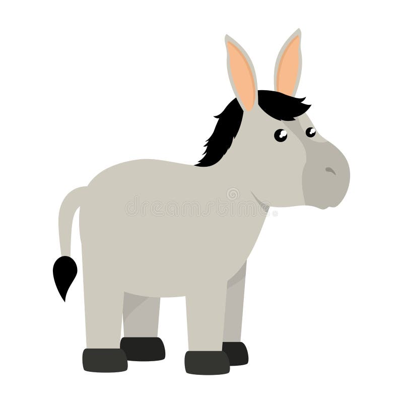 Cute mule manger character stock vector. Illustration of graphic - 80860549