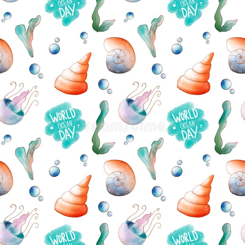 Cute Seashell Spiral Coloring Page. Digital Doodle Outline Art Stock ...