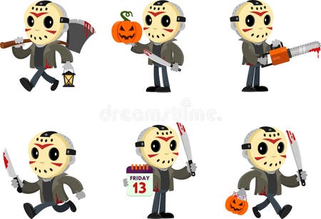 Cute Murderer Cartoon Character. Vector Flat Design Collection Set ...