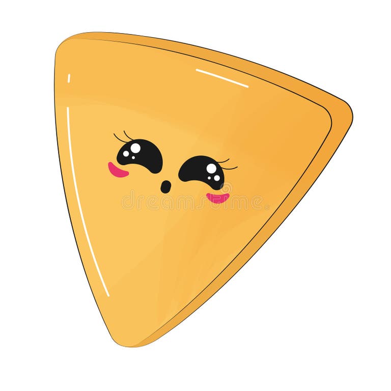 Cute Nacho Character Cartoon Vector Stock Vector - Illustration of ...
