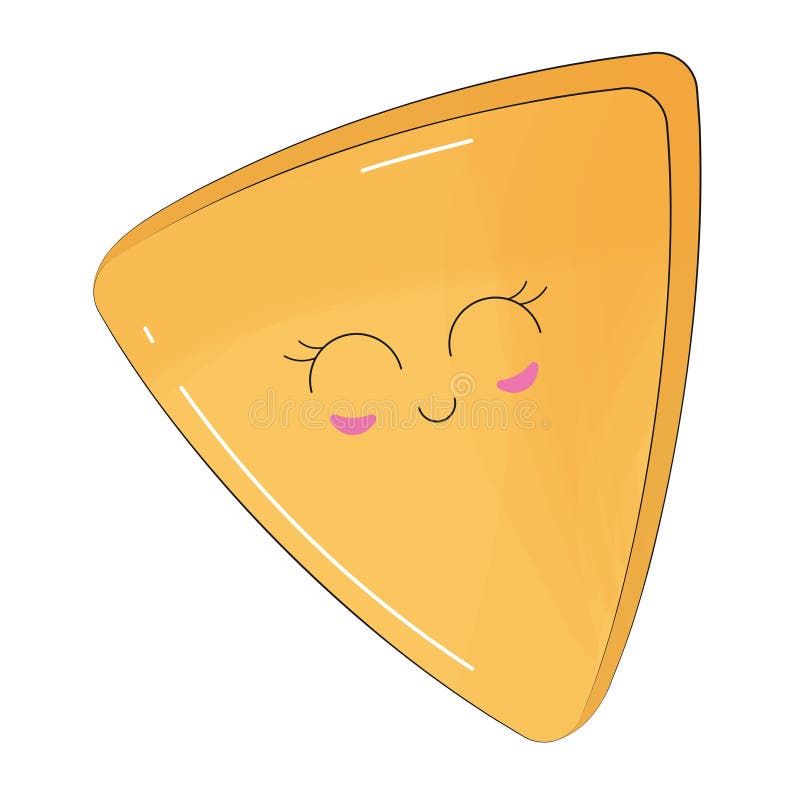 Cute Nacho Character Cartoon Vector Stock Vector - Illustration of ...