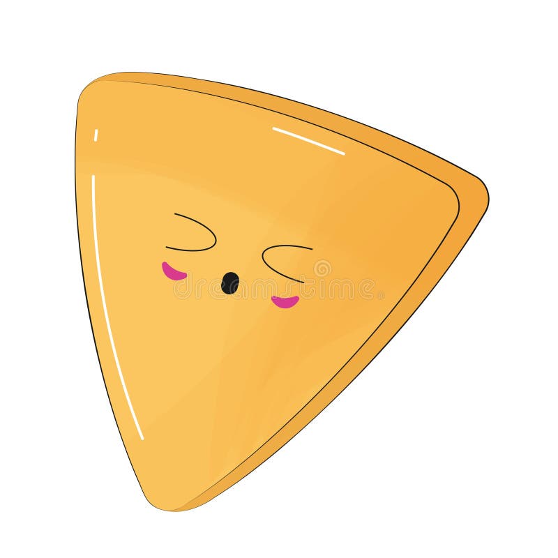 Cute Nacho Character Cartoon Vector Stock Vector - Illustration of ...