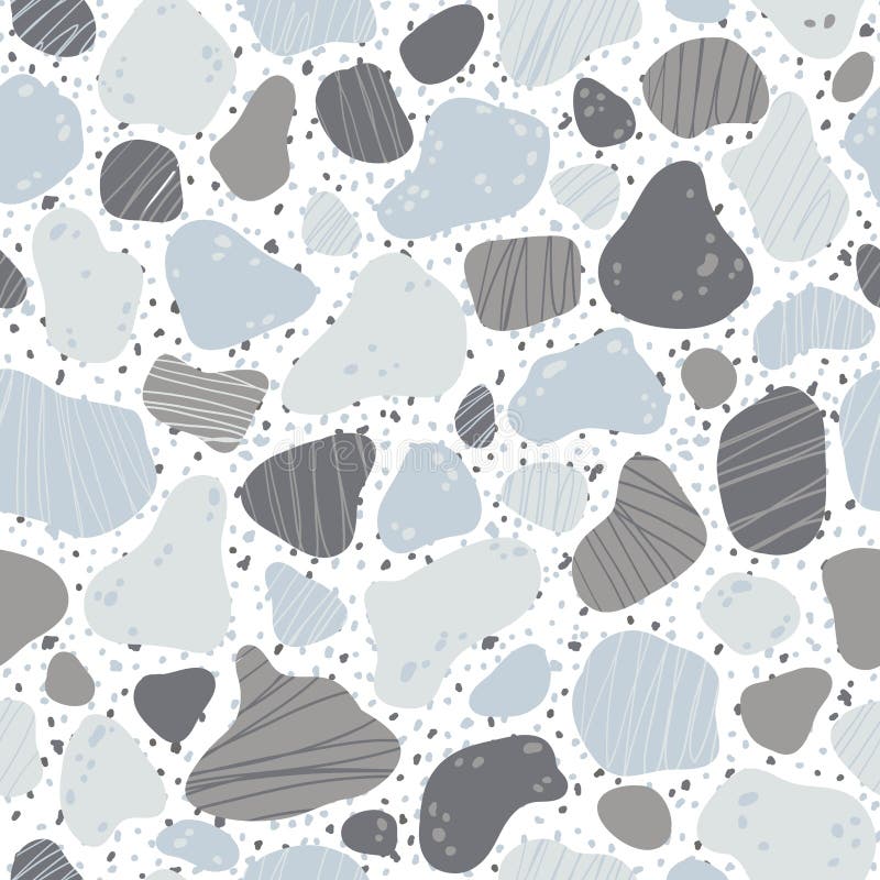 Cute Natural Texture of Sea Pebbles in a Simple Cartoon Style. Vector ...