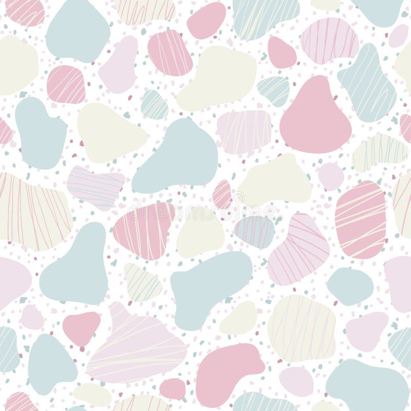 Cute Natural Texture of Sea Pebbles in a Simple Cartoon Style. Vector ...