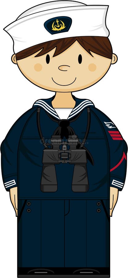 Cute Navy Sailor stock vector. Illustration of seamen - 95006876