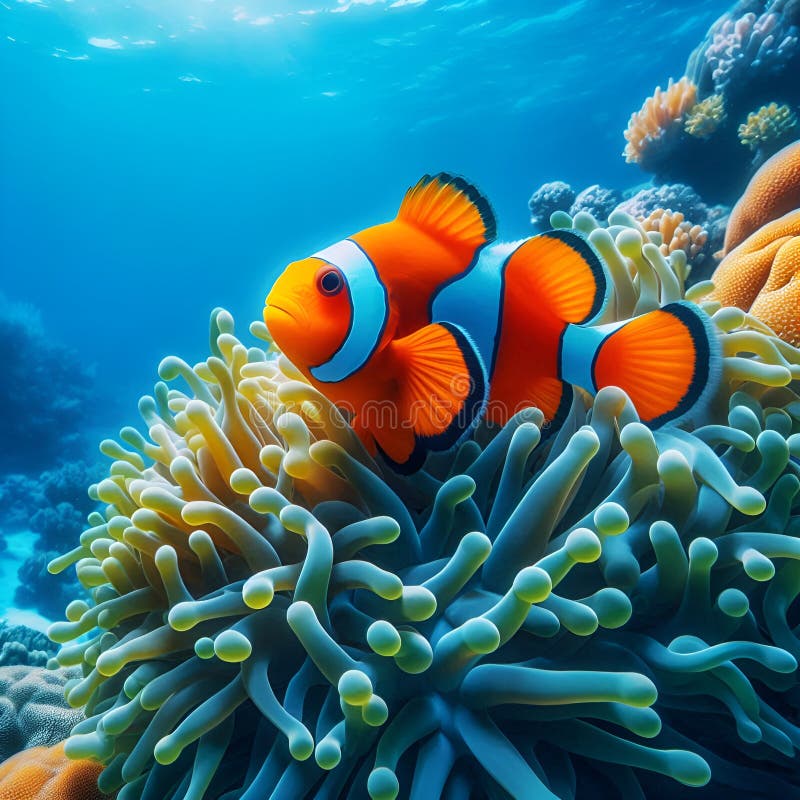 Cute Nemo Fish Under the Sea Stock Illustration - Illustration of ocean ...