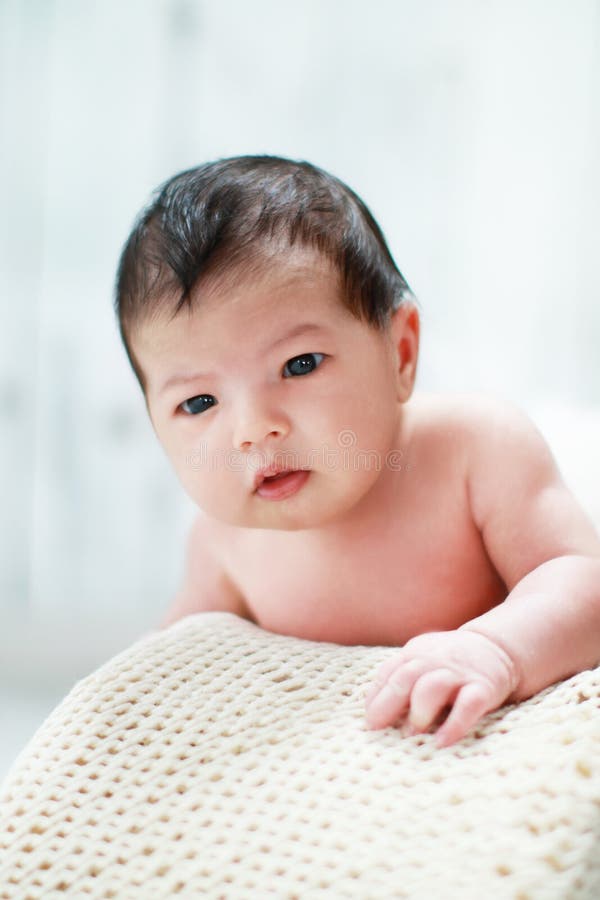 Cute new born baby stock photo. Image of looking, child - 95068246