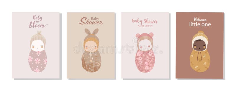 Cute Newborn Baby Design.Vector Illustrations. Stock Vector ...