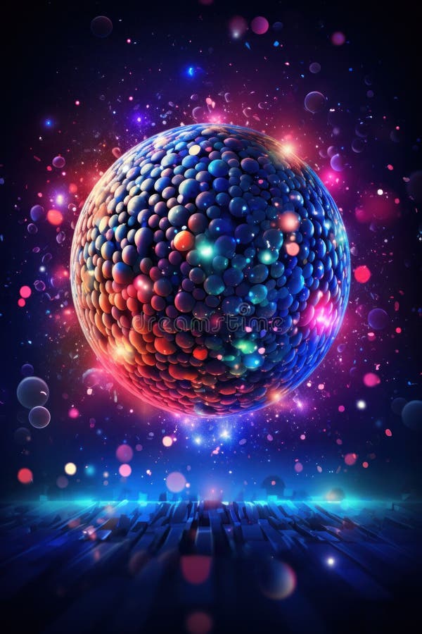 Cute Night Disco Party Poster Template Stock Photo - Image of lively ...